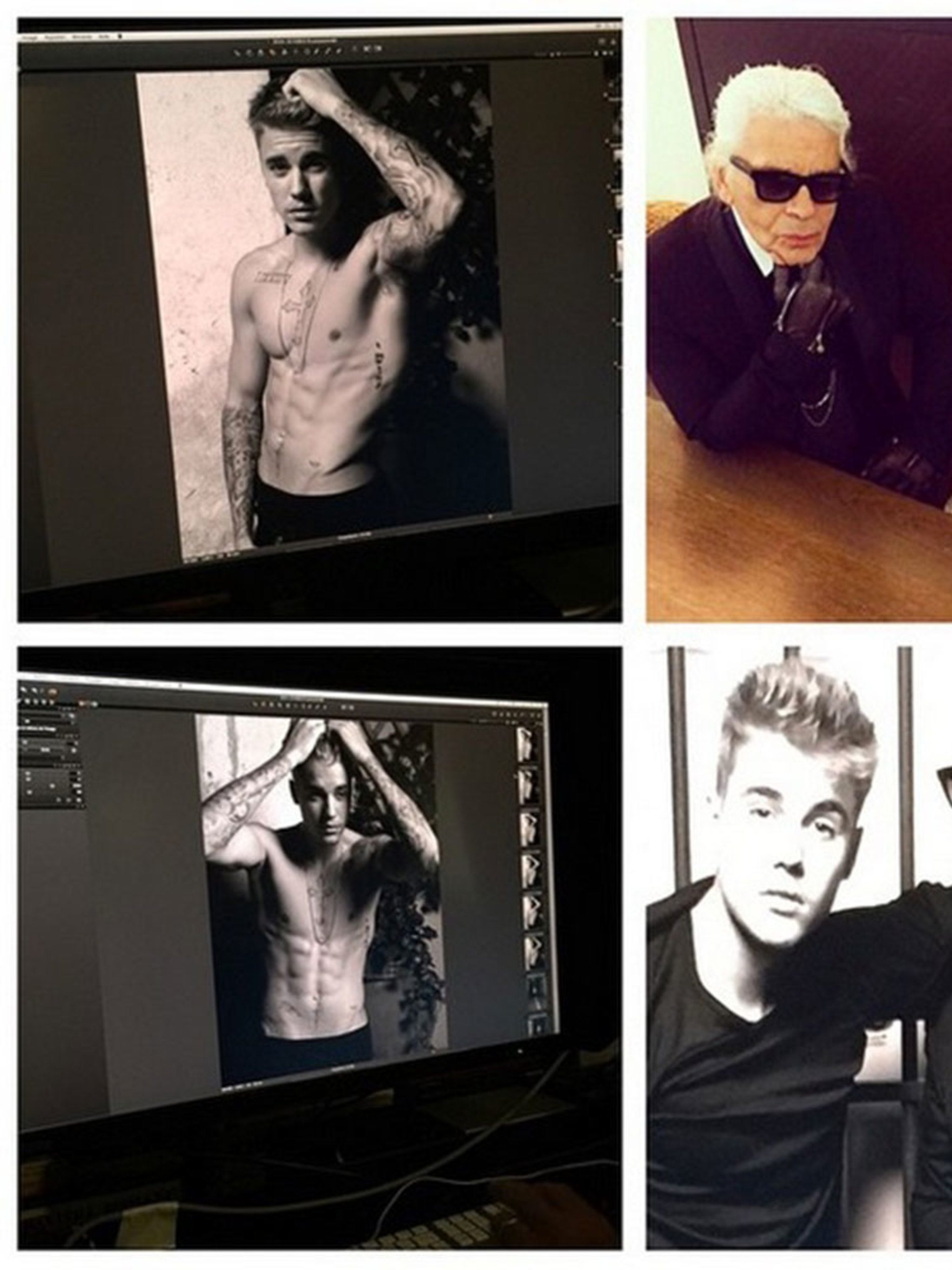 Justin Bieber Karl Lagerfeld Justin Bieber And Selena Gomez Hit A